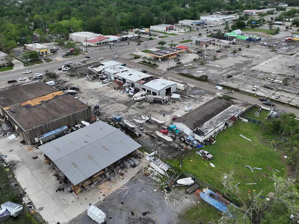 Louisiana Gov. Jeff Landry tours Slidell tornado damage