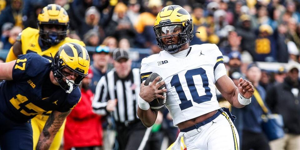 Michigan football spring game: Quarterback Alex Orji shows potential ...