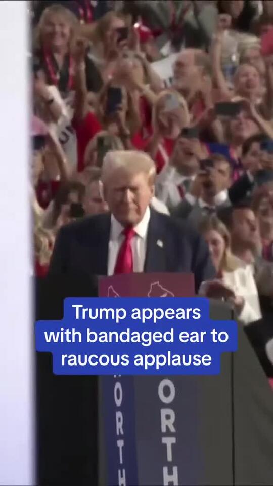 Donald Trump was spotted with a bandaged ear days after he survived an ...