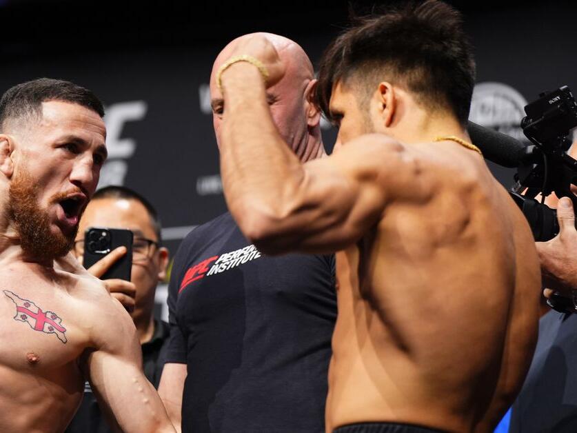 UFC 298 results: Merab Dvalishvili retires Henry Cejudo, celebrates ...