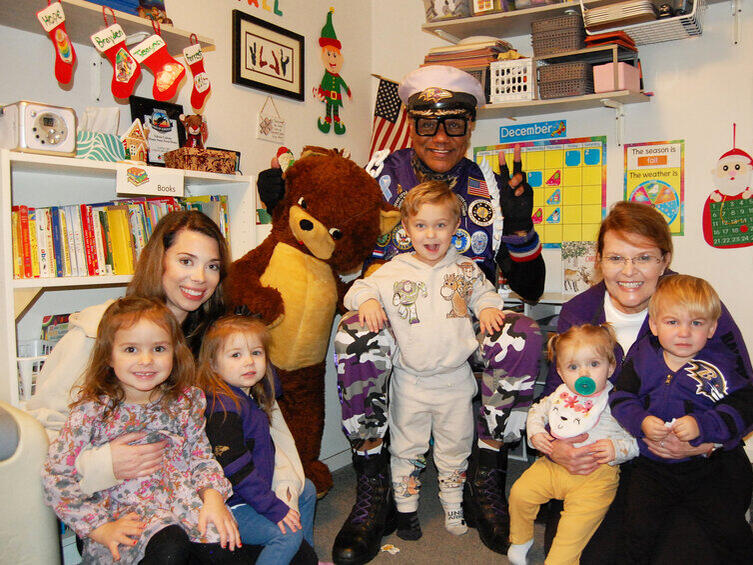 Baltimore Ravens' Captain Dee-Fense is in the house