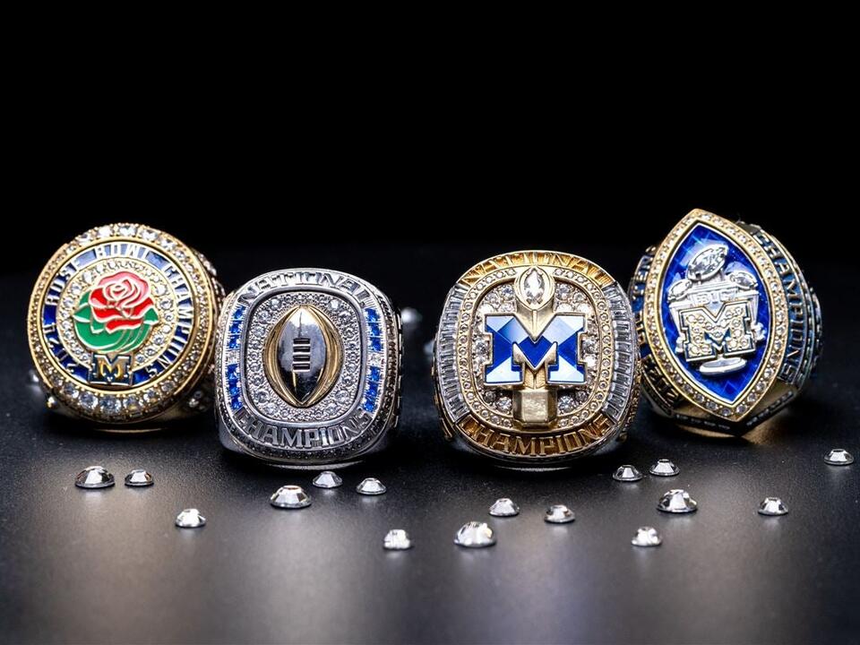 LOOK: Michigan football shows off rings from National Championship ...