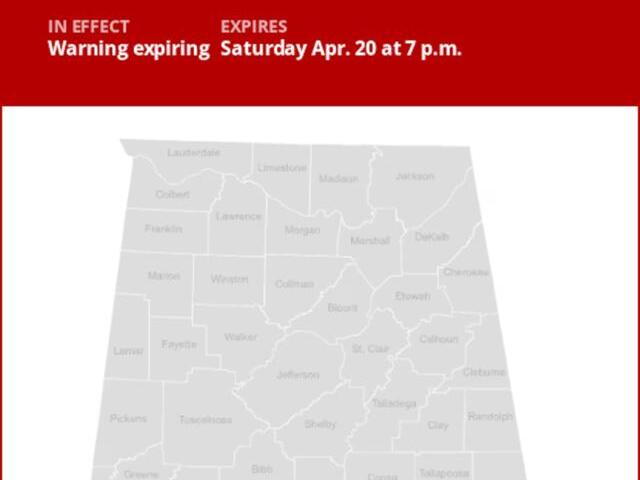 Update Severe Thunderstorm Warning Expected To Expire At 7 P M