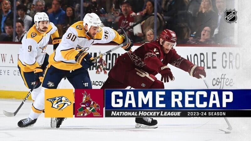 Predators’ Point Streak Ends with Disappointing 8-4 Loss to Coyotes ...