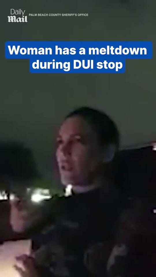 This is the shocking moment a woman had a huge meltdown during a DUI ...