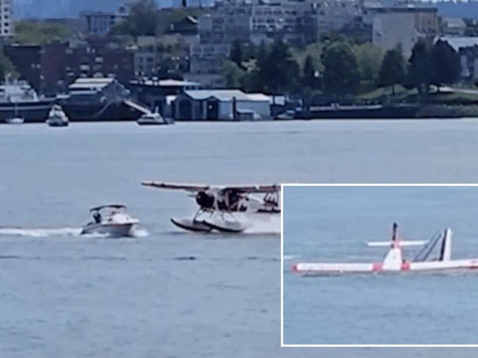 Wild video shows seaplane crashing into boat, leaving two hospitalized