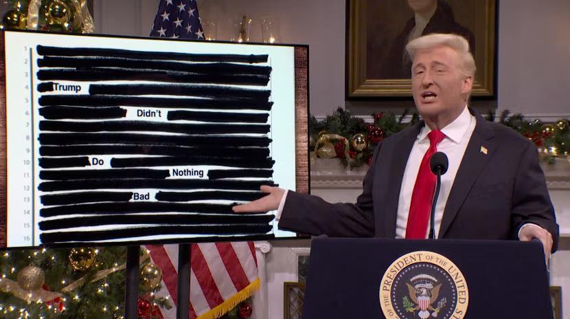 SNL mocks Trump over Epstein file redactions, cognitive tests and ...