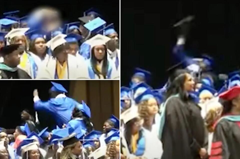 Tennessee high school graduate throws his diploma, brawls with student ...