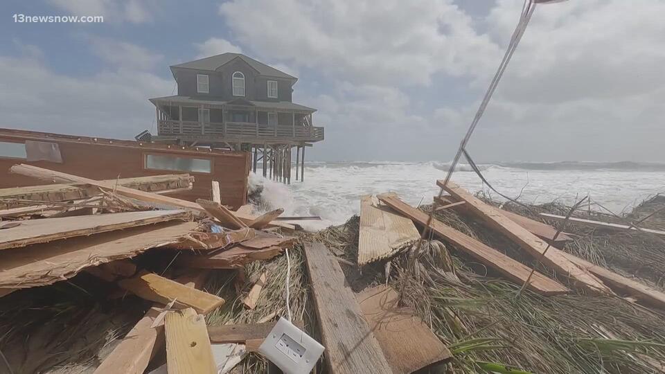 Nine houses collapse into the ocean on the Outer Banks - NewsBreak
