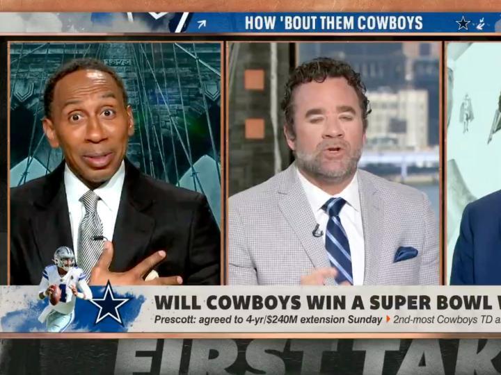Stephen A. Smith hyperventilates on First Take and gasps as Molly Qerim ...