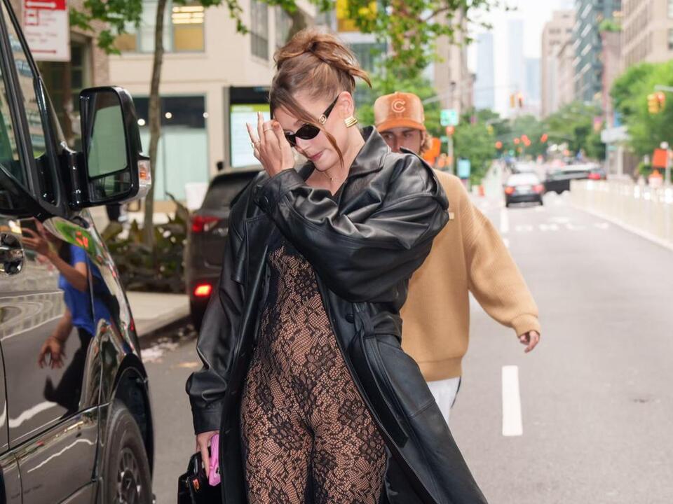 Hailey Bieber Wore The Nakedest Catsuit For A Date With Justin