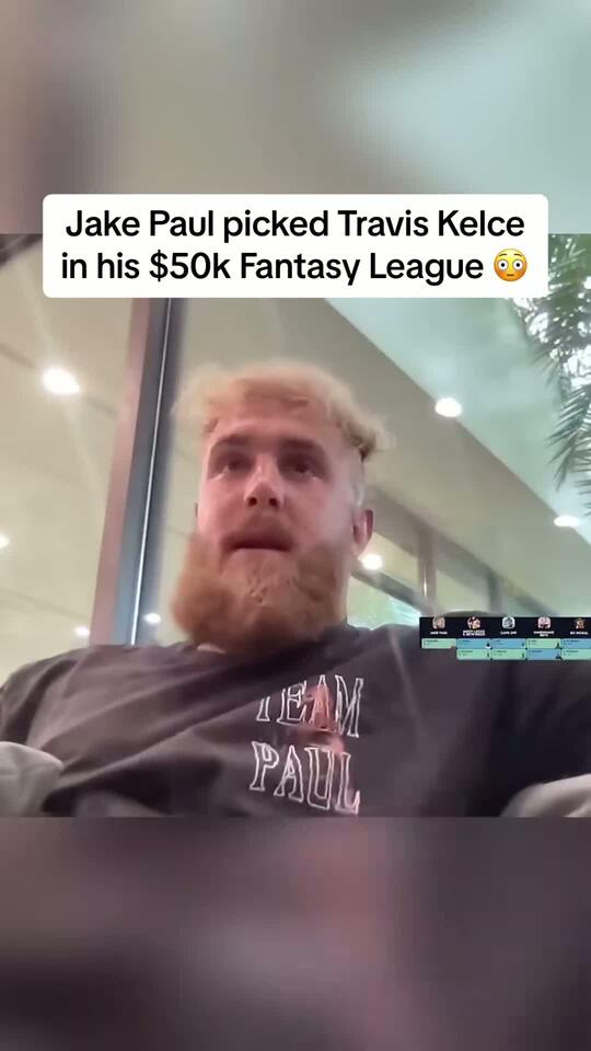 Jake Paul with his second pick traviskelce chiefs jakepaul ...