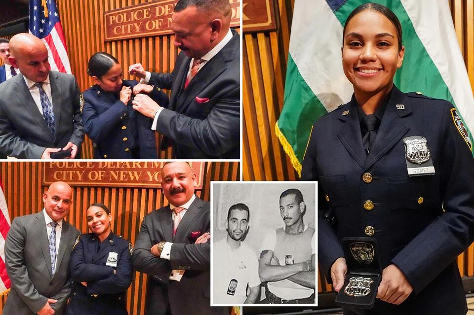 Rookie cop saved from burning car as a baby decades ago finally meets ...