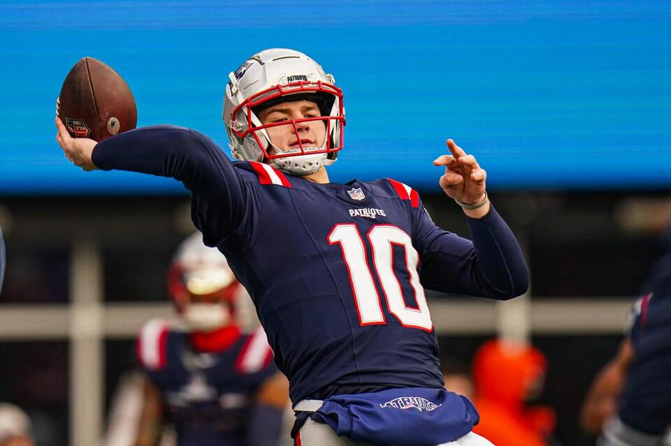 Drake Maye Sends Emotional 4-Word Message As Patriots OT Will Campbell ...