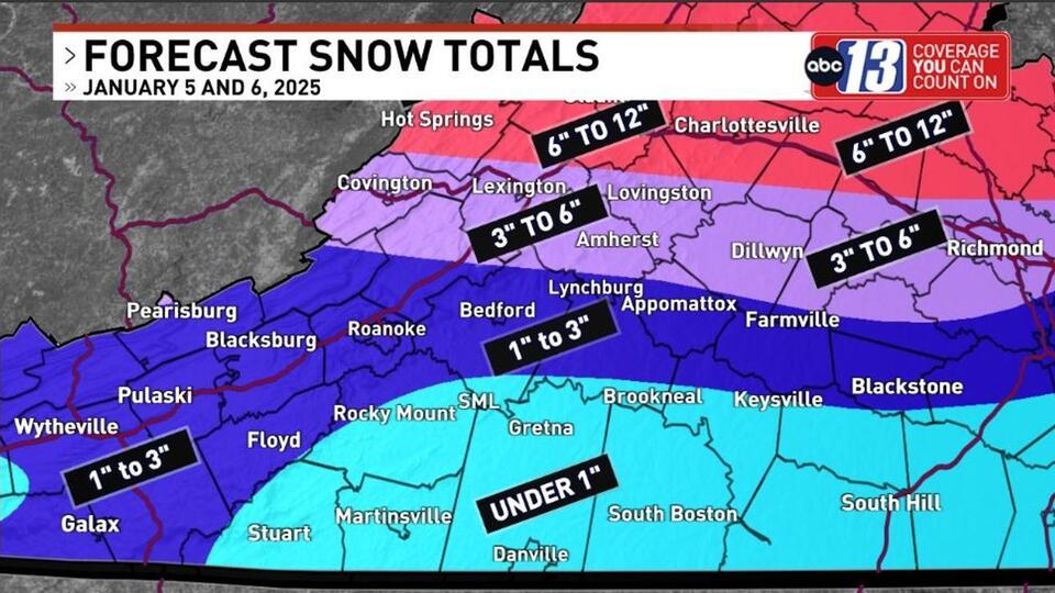 Winter Storm arriving late Sunday in Virginia - NewsBreak