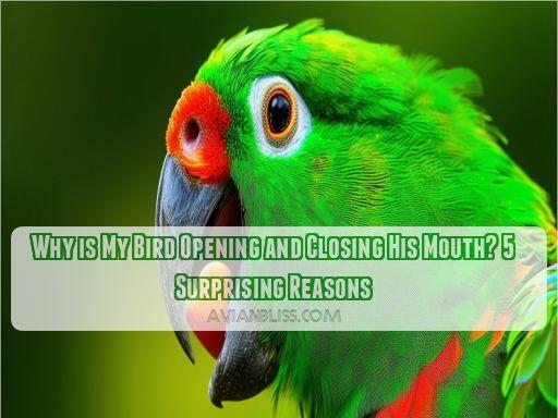 Why is My Bird Opening and Closing His Mouth? 5 Surprising Reasons (2024)