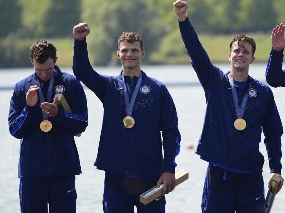 US wins its first rowing Olympic gold medal in the men’s four class ...