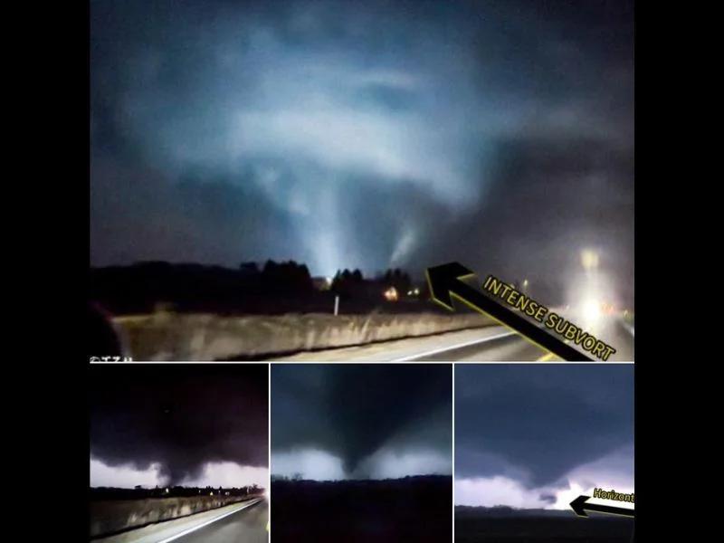 Violent Wheatfield, Indiana Tornado Shows Powerful Suction Vortices and ...