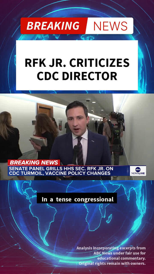 AI news.. RFK Jr. Slams CDC Director's Honesty #ai #HealthPolicy #RFKJr ...