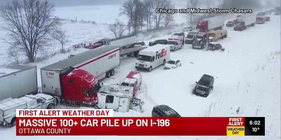 100 or more cars involved in massive pile-up in West Michigan - NewsBreak