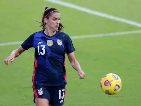 Alex Morgan, a star striker for the US women's national football squad ...