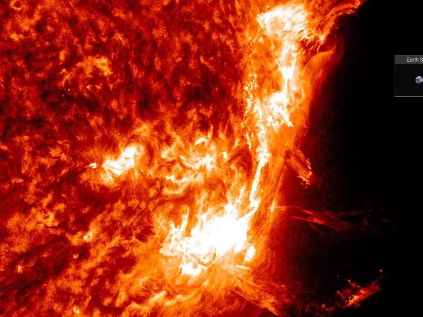 Strong solar radiation storm in progress after M9.7 solar flare ...