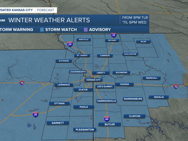 Winter storm watch issued for Kansas City area for Wednesday storm ...