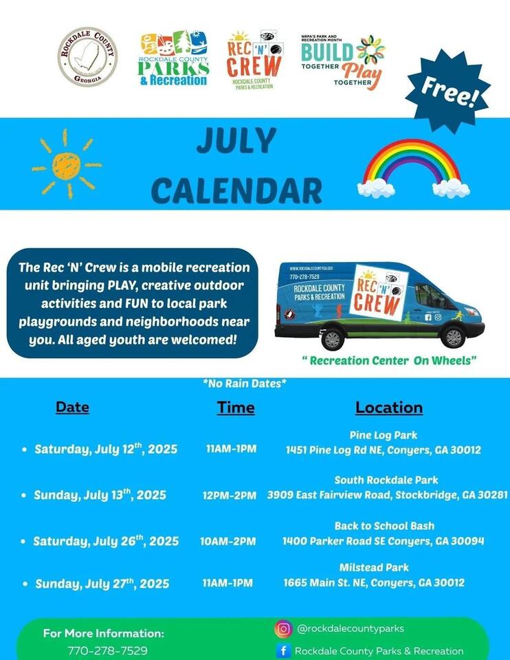 Rec 'N' Crew coming to parks, Back to School Bash in July - NewsBreak