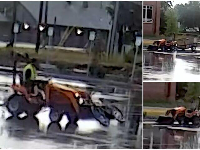 Watch bicycle-riding thief steal tractor from Henrico school in the ...