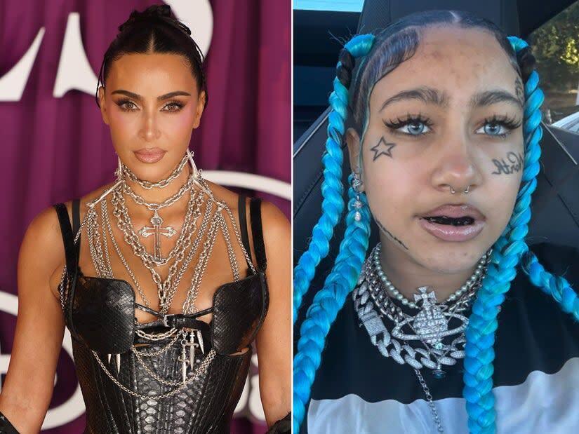 Kim Kardashian Defends Daughter North West's Fake Tattoos & Piercing After Backlash - NewsBreak