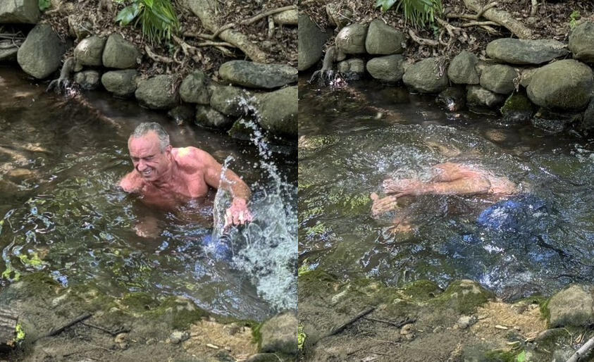 RFK Jr. Posts Photos of Himself Swimming in Sewage-Contaminated Water ...