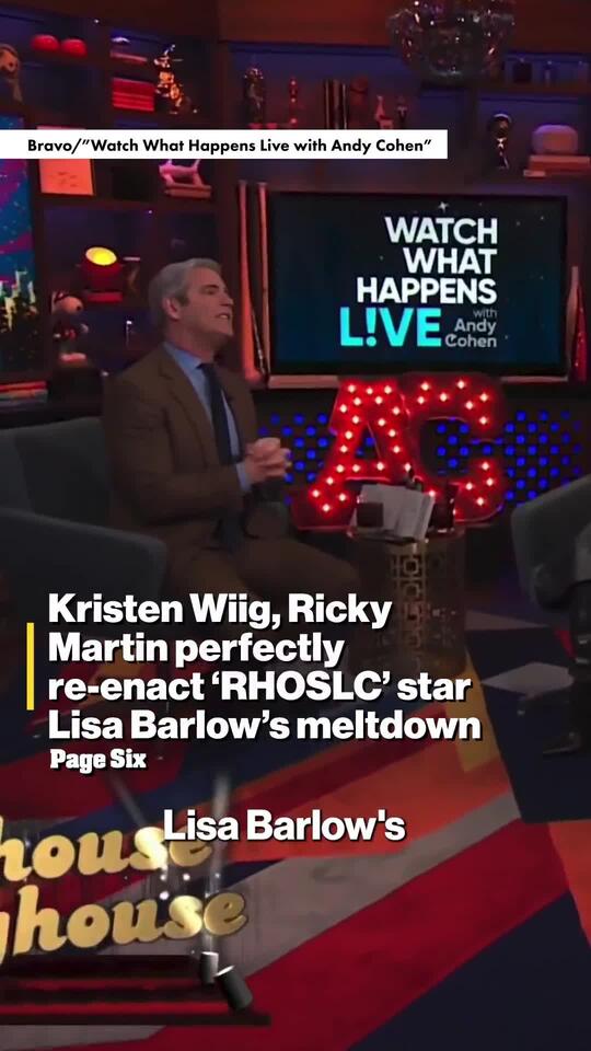 Kristen Wiig, Ricky Martin perfectly re-enact 'RHOSLC' star Lisa Barlow ...