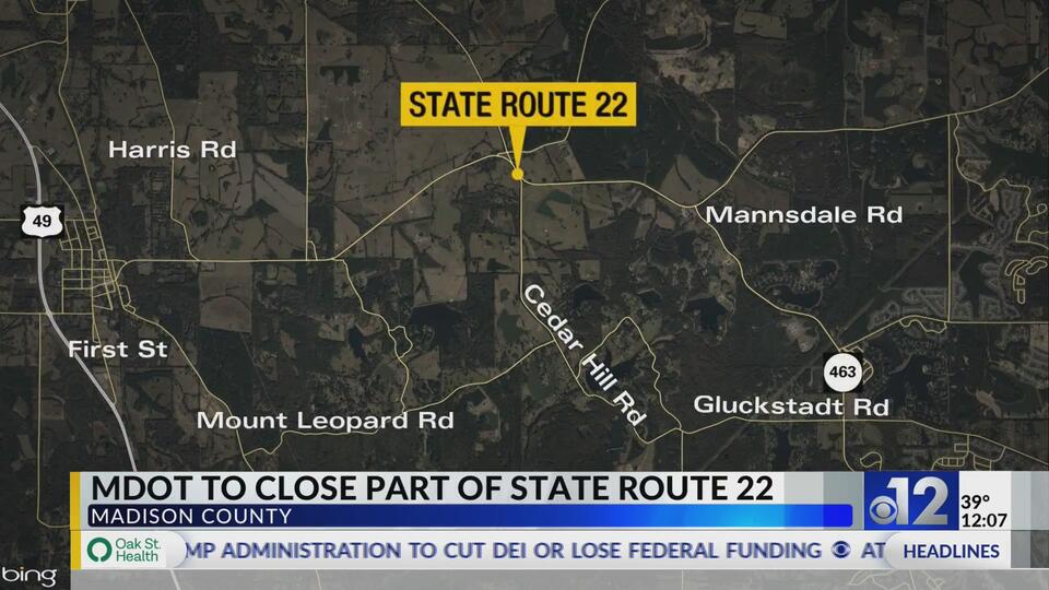 Lane closures set for State Route 22 in Madison County - NewsBreak