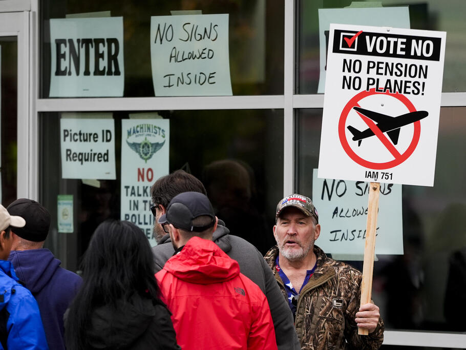 Striking Boeing workers reject new contract offer as the company ...
