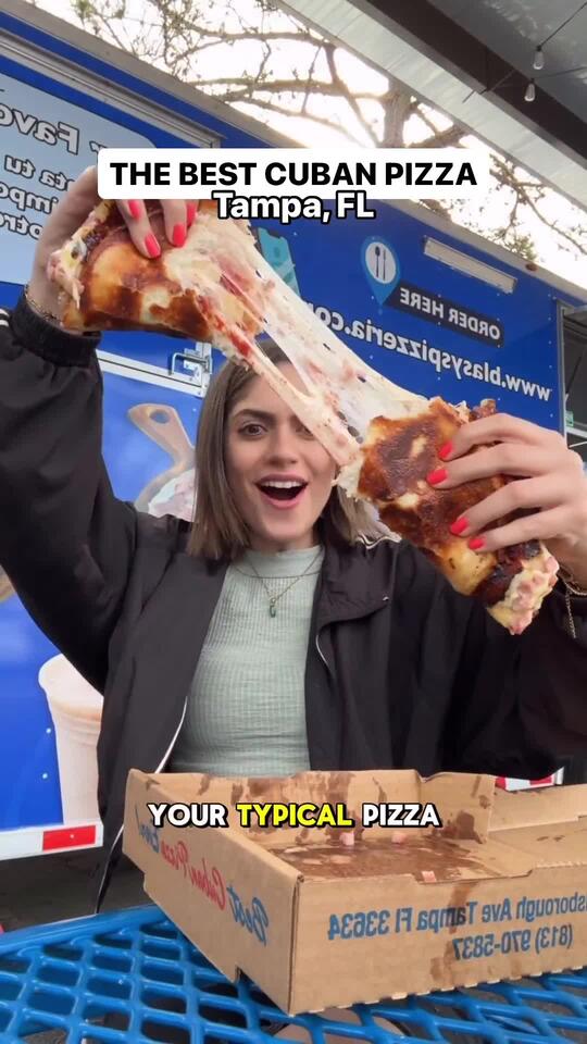 This Is the Best Cuban Pizza in Tampa! Cuban Pizza Is a Pan Pizza With ...