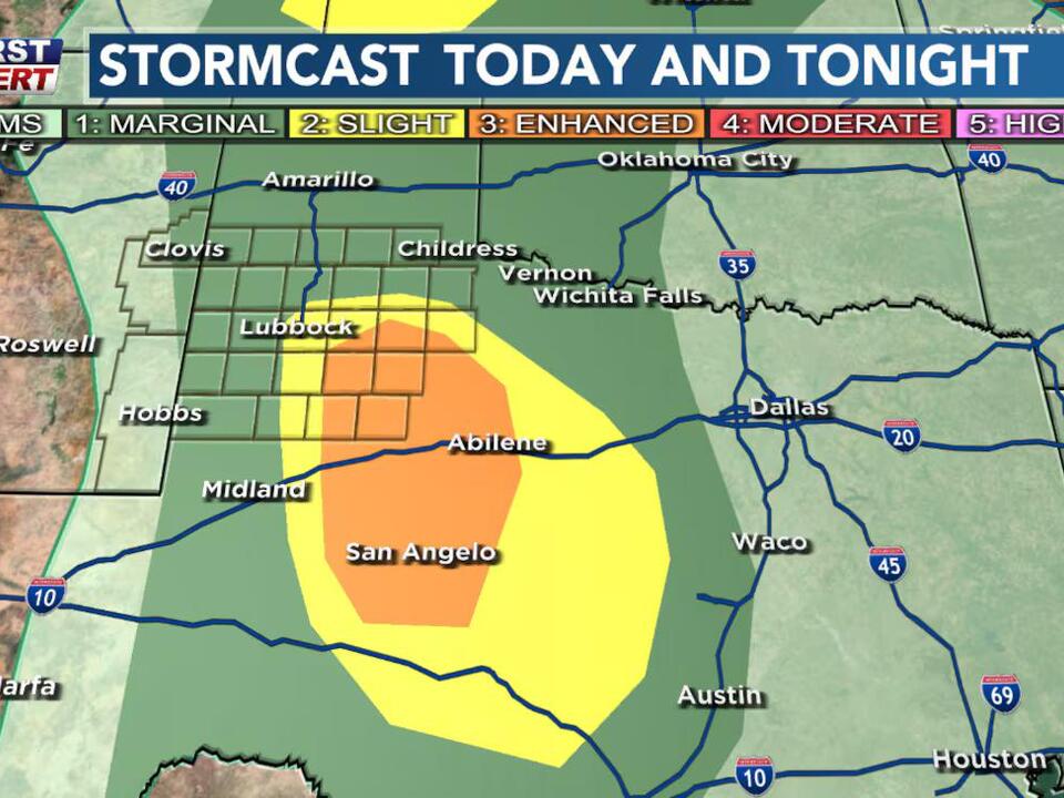 Severe Weather Outlook Today and Saturday