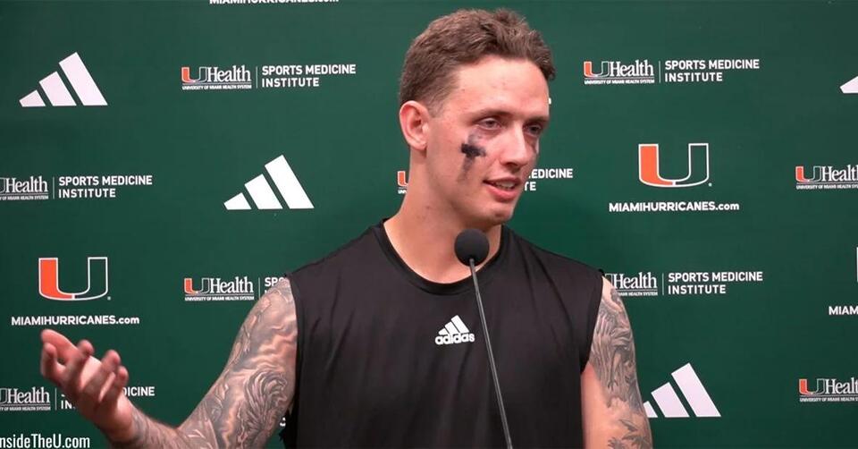 VIDEO: Carson Beck postgame press conference after win at No. 22 ...