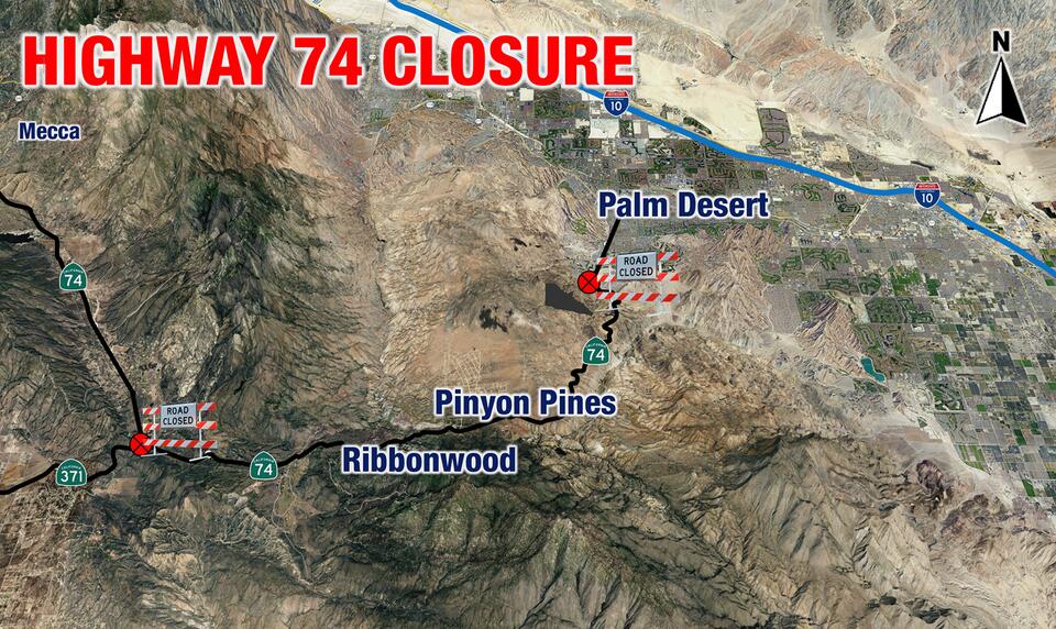 Highway 74 Closed South of Palm Desert Amid Possible Standoff; SigAlert ...