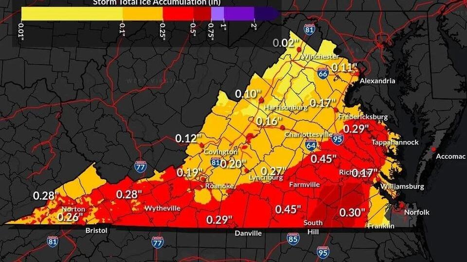 Heavy snow, heavy sleet and freezing rain expected in Virginia this ...