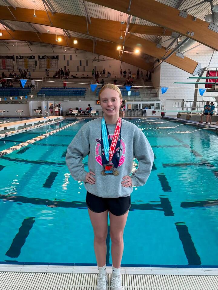Podium Triple Threat: Kaila Karhoff Shines at State Swimming ...