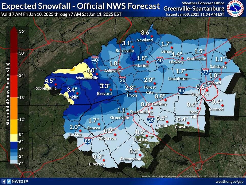 Winter Storm Warning issued for Avery, surrounding counties - NewsBreak
