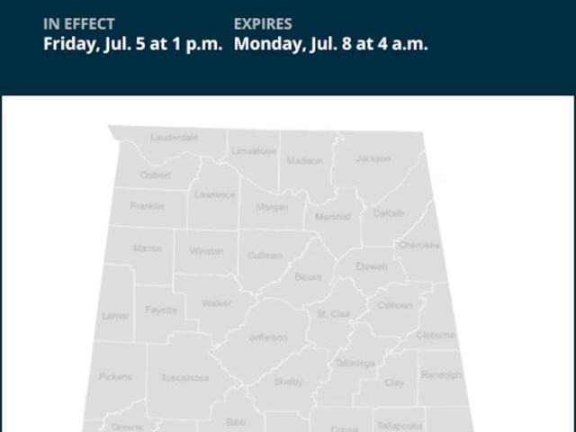 Rip current statement affecting Mobile and Baldwin counties from Friday to Monday