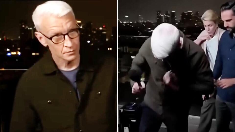 CNN’s Anderson Cooper Rushes to Bomb Shelter in Missile Attack Alert ...