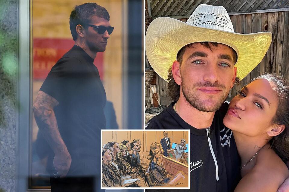 Cassie’s husband, Alex Fine, at courthouse for support ahead of her ...