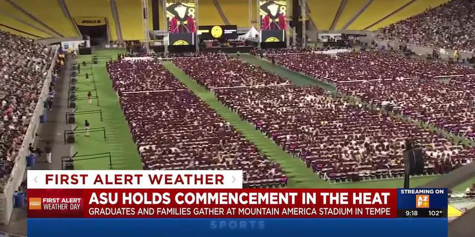 ASU graduates endure brutal heat at commencement in Tempe - NewsBreak