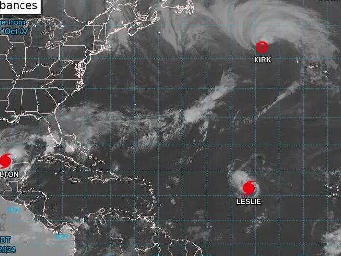 For the first time on record, the Atlantic has 3 hurricanes ...