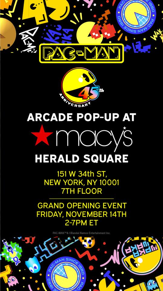 PAC-MAN Celebrates 45th Anniversary with Immersive Arcade Pop-Up at ...