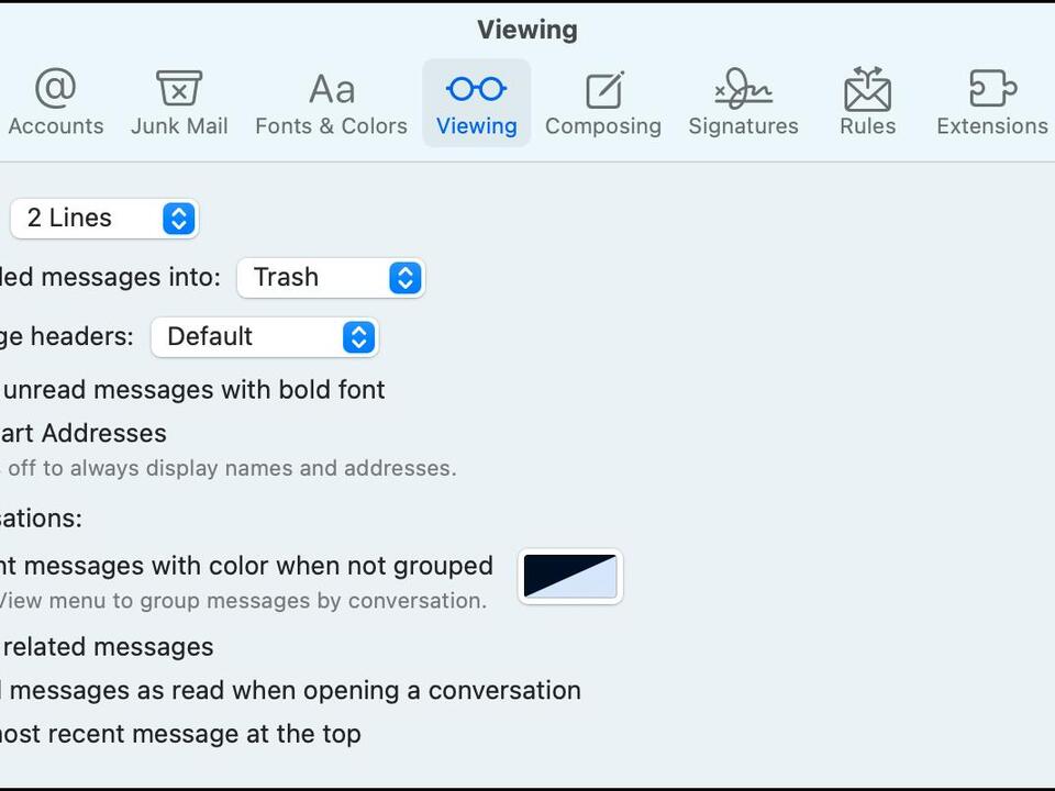 Mail for macOS: Its two sort options for recent messages and how they work