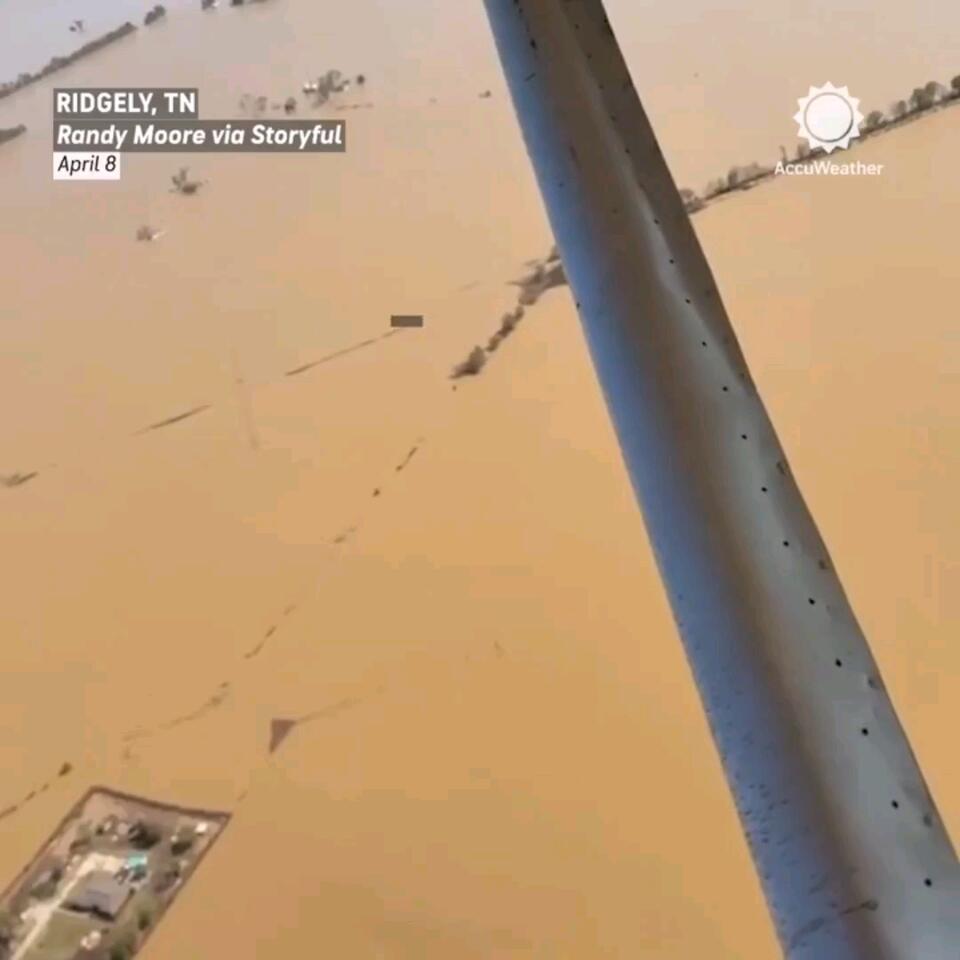 A family in western Tennessee built levees around their home, leaving ...