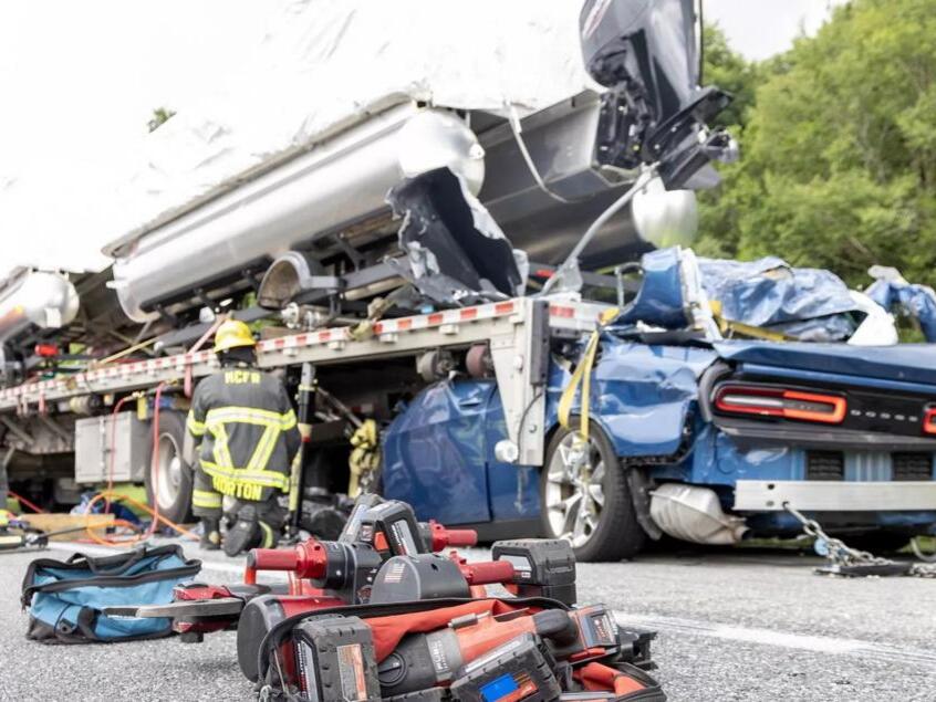 Dodge Driver Pins Challenger Under Parked Semi In Florida In Fatal Crash